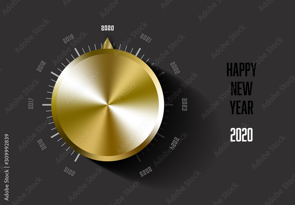 New Year Card Invitation Layout Stock Template | Adobe Stock