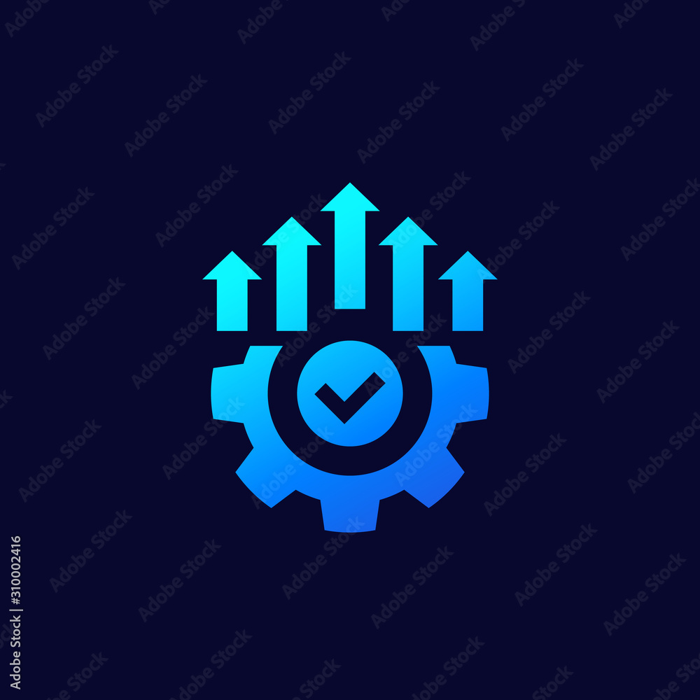 efficient production and efficiency icon, vector Stock Vector | Adobe Stock