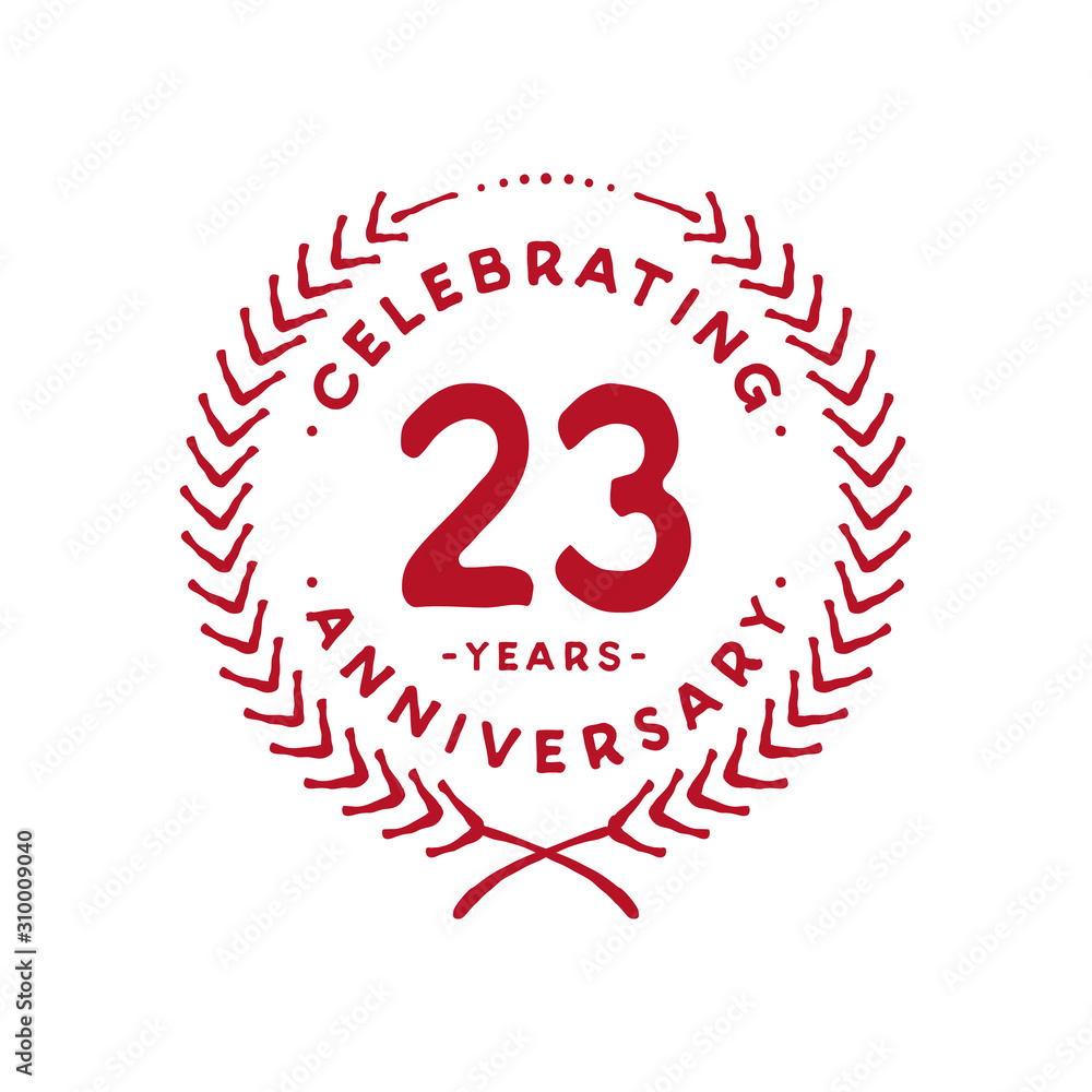 23 years design template. 23rd logo. Vector and illustration. Stock ...