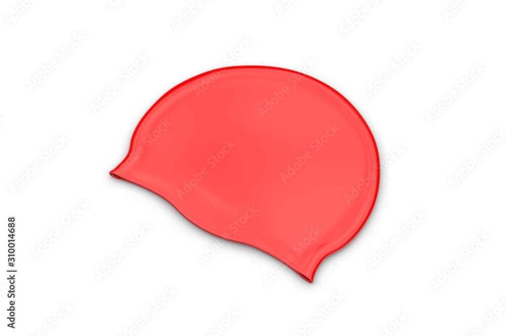 Blank swim cap for branding and mock up, 3d render illustration. Stock ...