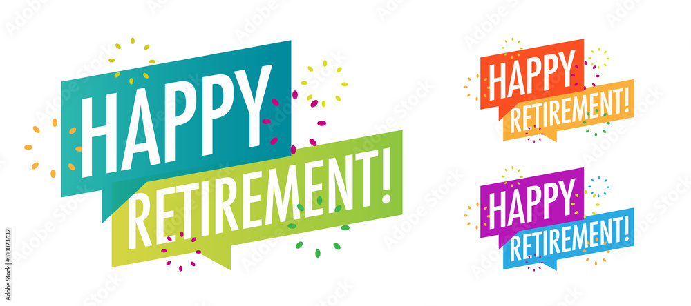 Happy retirement Stock Vector | Adobe Stock