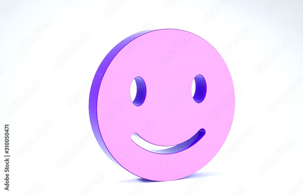 Happy Face Symbol 3d