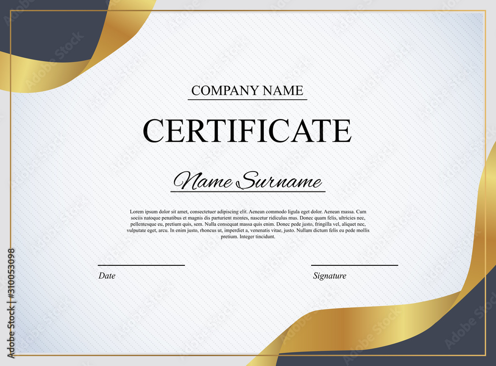 Certificate Template Design