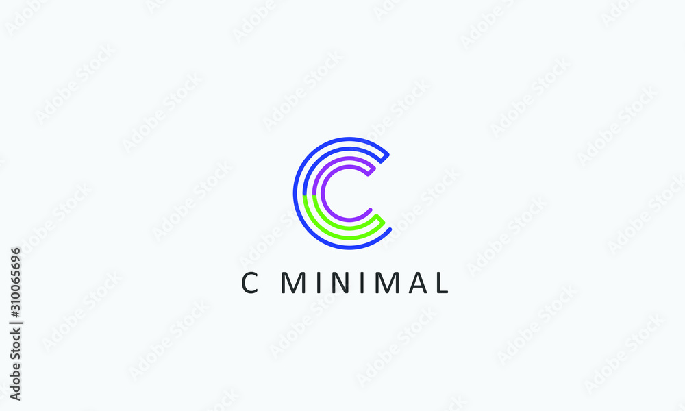 c minimal logo design,letter c logo,minimalist letter c logotype Stock ...