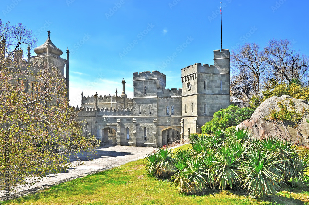 Crimea. Alupka. Park and Palace of count Vorontsov. Stock Photo | Adobe ...