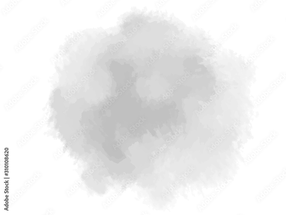 Watercolor spot on white. Digital blotch on isolated background. Light ...