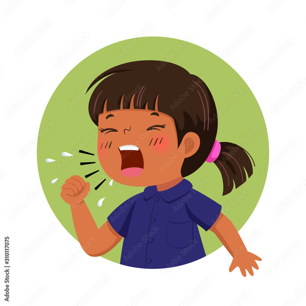 Coughing Cartoon Girl