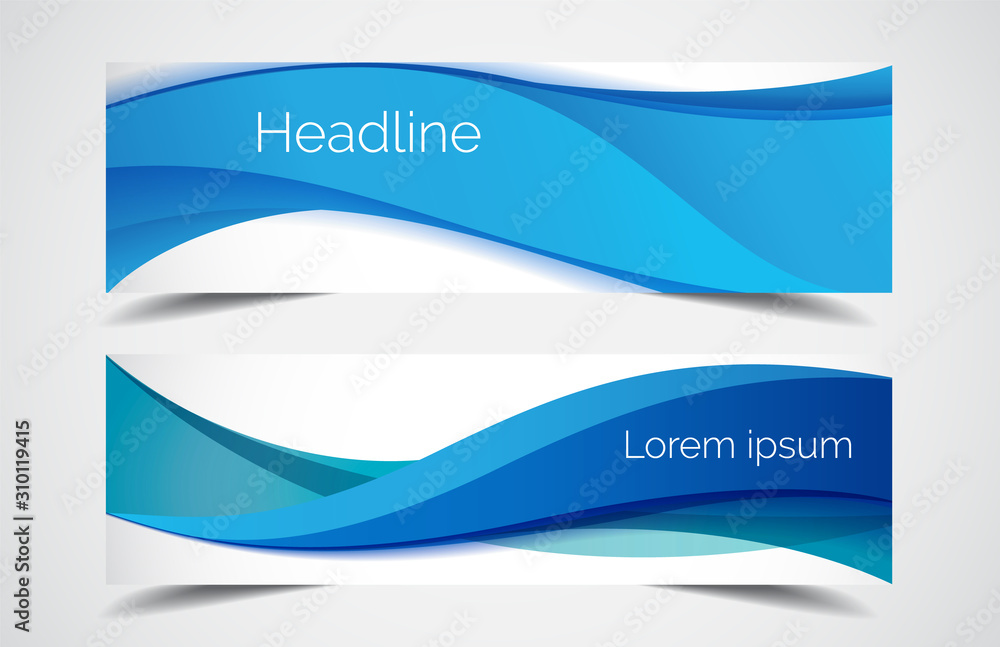 Set of modern design - Vector web banners design background or header ...