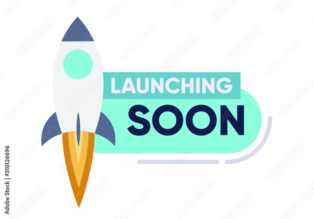 Launching Soon Page Design App Interface for Smart Phones. Vector ...