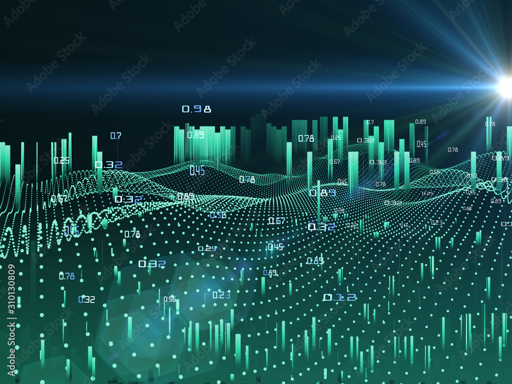 Abstract analysis infographics background. Spatio temporal data. Big ...