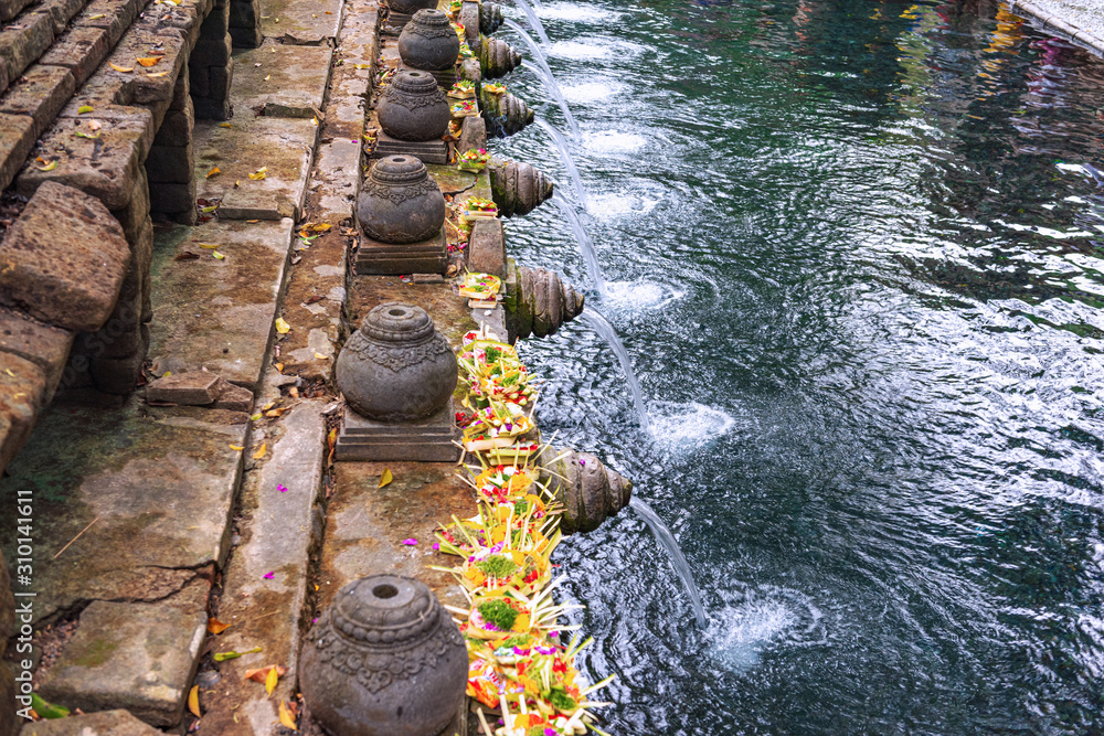 Holy Spring Water Tirta Empul Hindu Temple at Bali Indonesia Stock ...