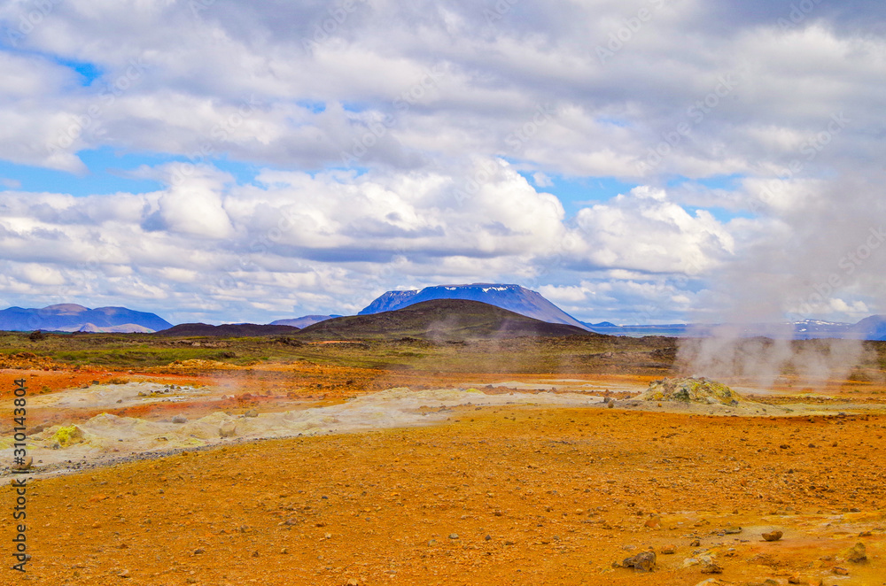Supernatural landscape at geothermal field Mars like site Hverir ...