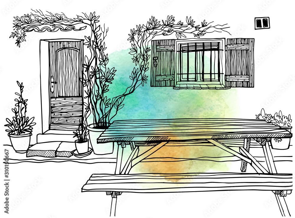 Lovely street scene in romantic Provence, France. Urban background in ...