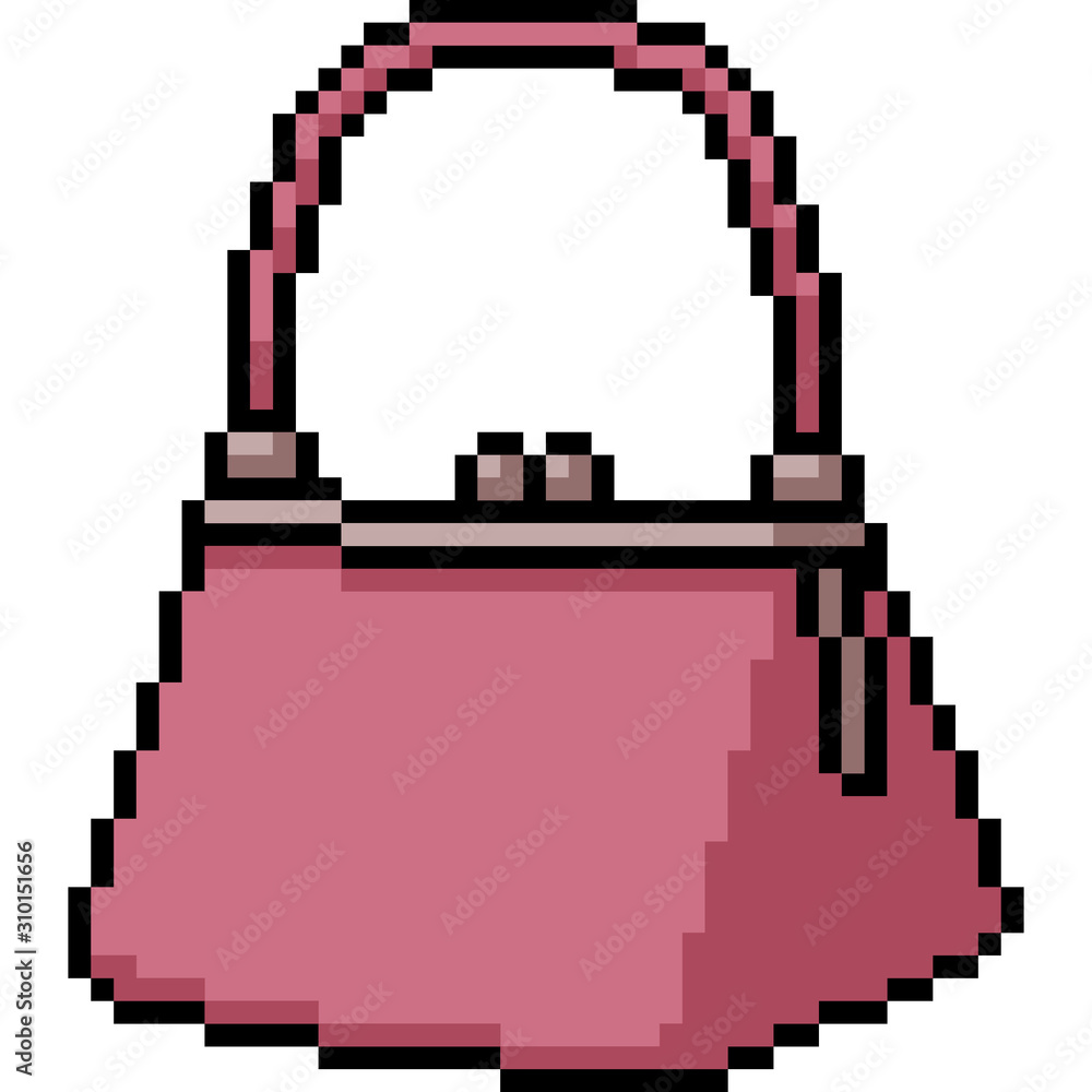 vector pixel art lady bag Stock Vector | Adobe Stock