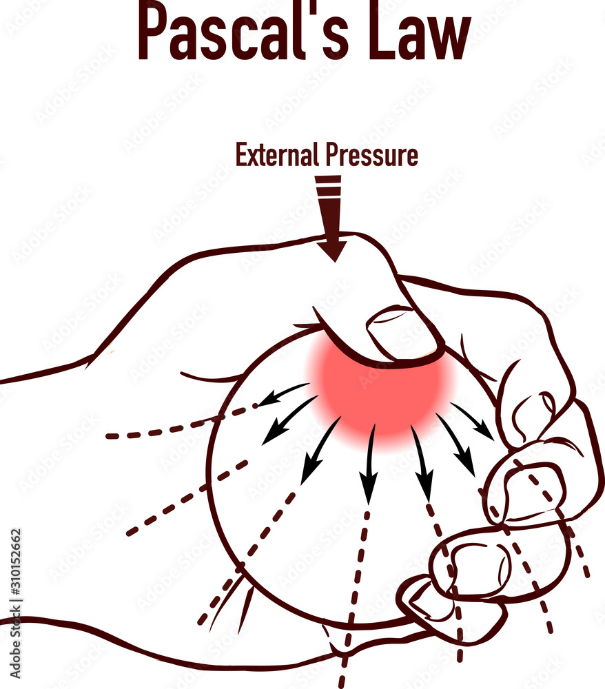Pascal’s Law infographic diagram vector illustration Stock Vector ...