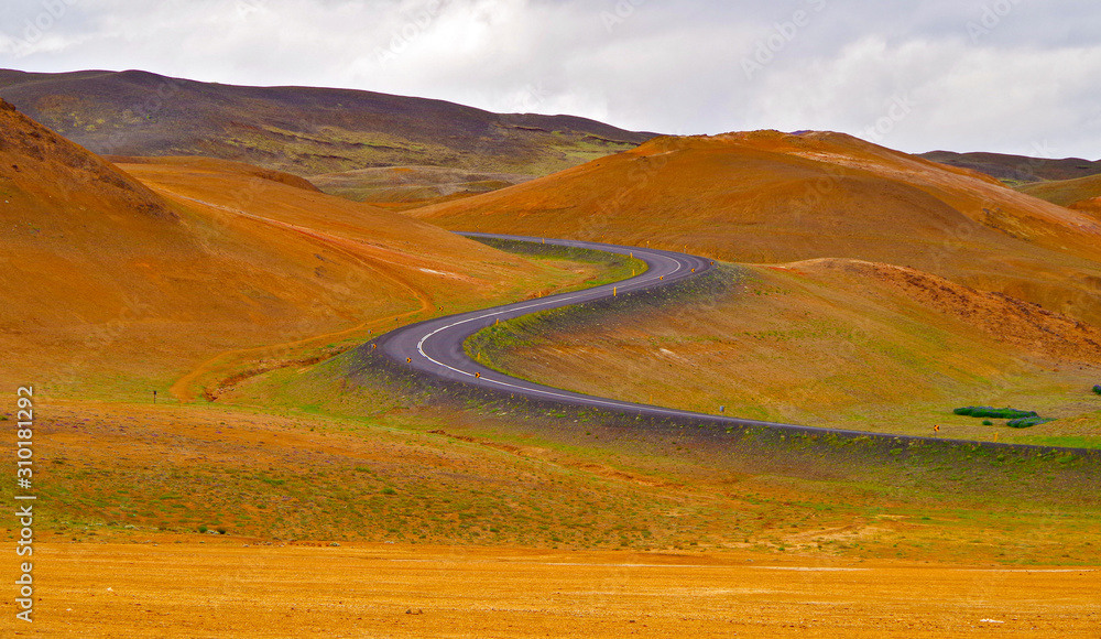 Supernatural landscape at geothermal field Mars like site Hverir ...
