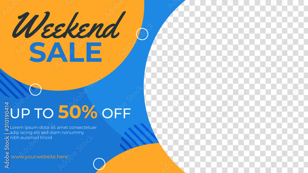 Weekend sale banner template. Promotion sale banner for website, flyer ...