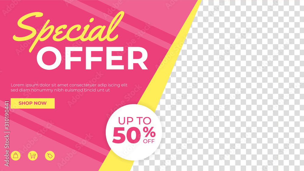 Special offer banner template. Promotion sale banner for website, flyer ...