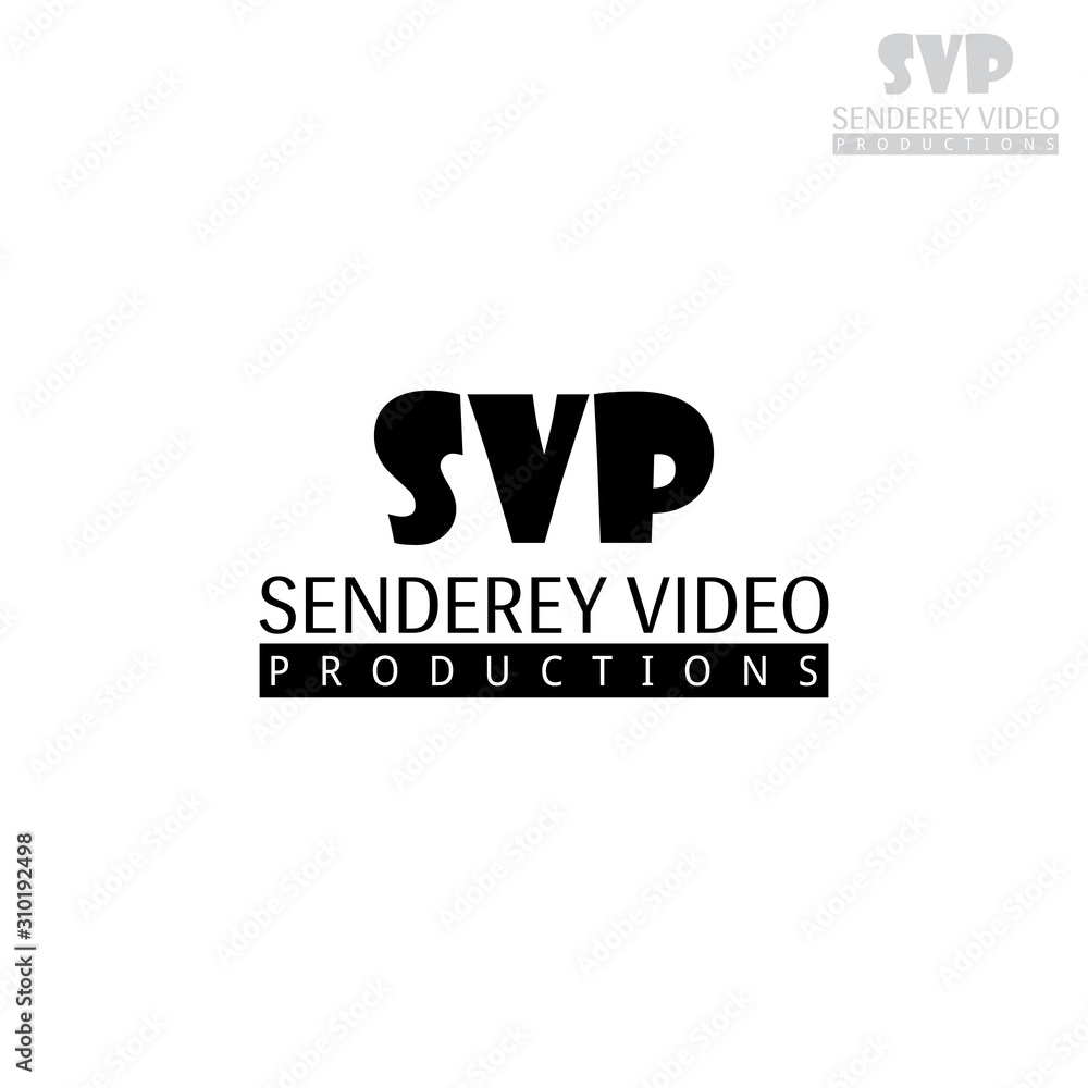 SPV Typo Letter Style Movie Company Logo Template Design Stock Vector ...