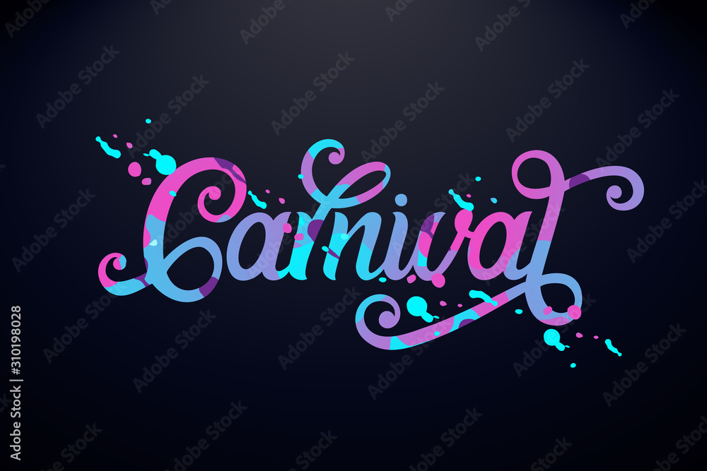 Carnival typography vector design for greeting cards and poster ...