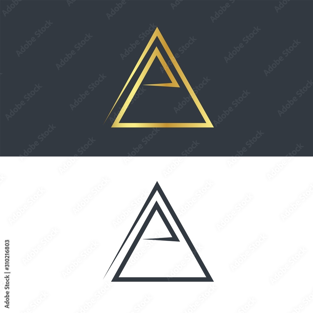 Free vector gold line abstract logo design Stock Vector | Adobe Stock