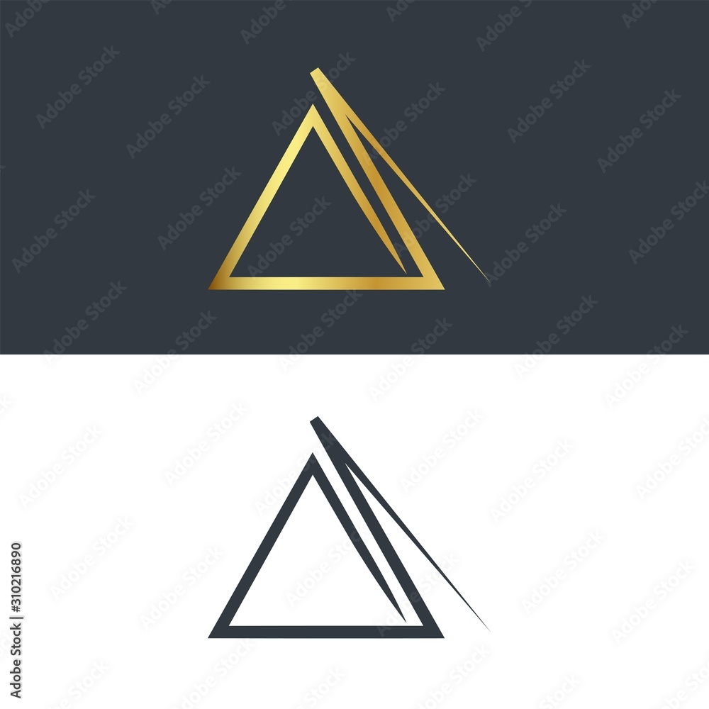 Free vector gold line abstract logo design Stock Vector | Adobe Stock