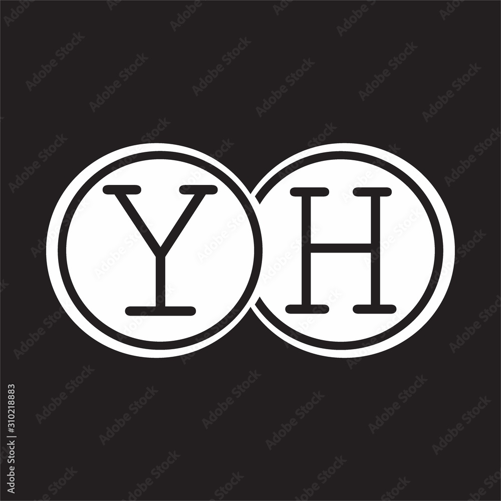 YH Initial letter linked circle capital monogram logo modern template Stock Vector | Adobe Stock