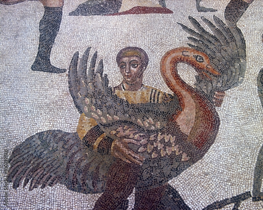 Piazza Armerina, Sicily, Italy - Mosaics in archaeological Site Villa ...