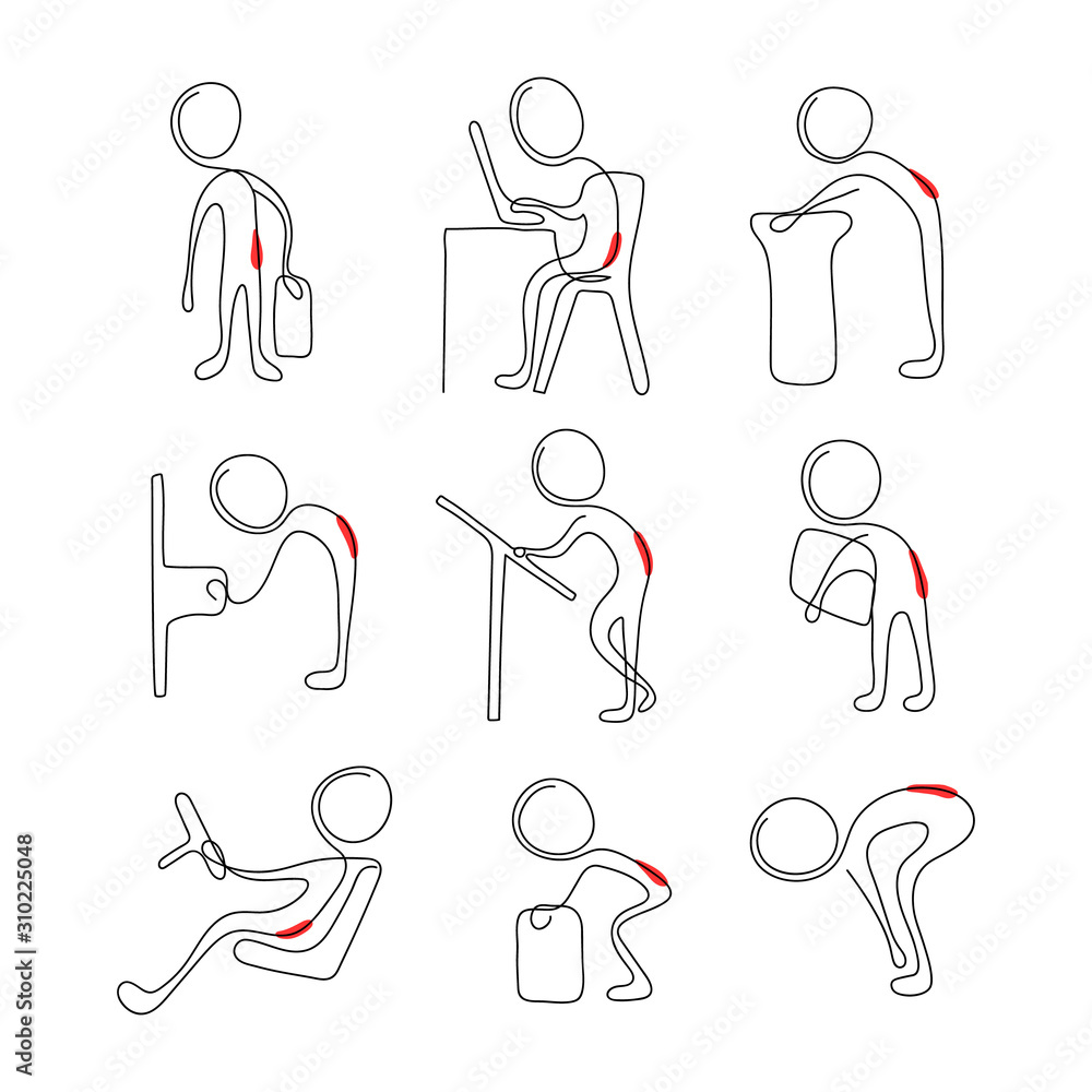 Collection of correct and poor postures during everyday people ...