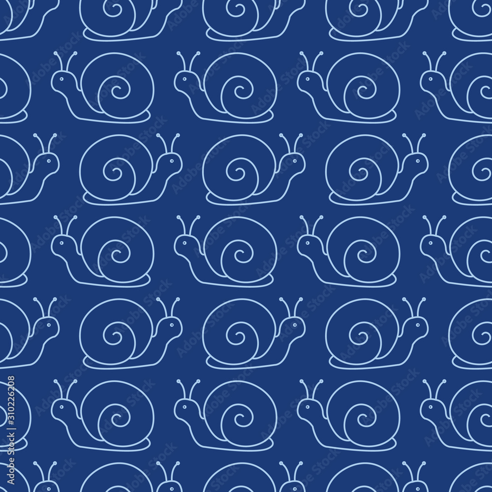 Vector snail texture seamless pattern background. Perfect for fabric ...