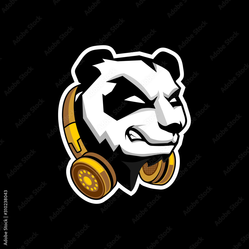 Panda Gaming Sport and Esport Logo Template Vektor Stok | Adobe Stock