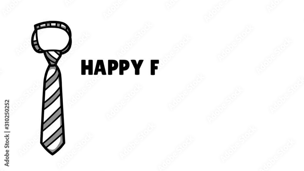 Wishing Happy father's day. Dad, papa, pappy, with present gift or tie ...