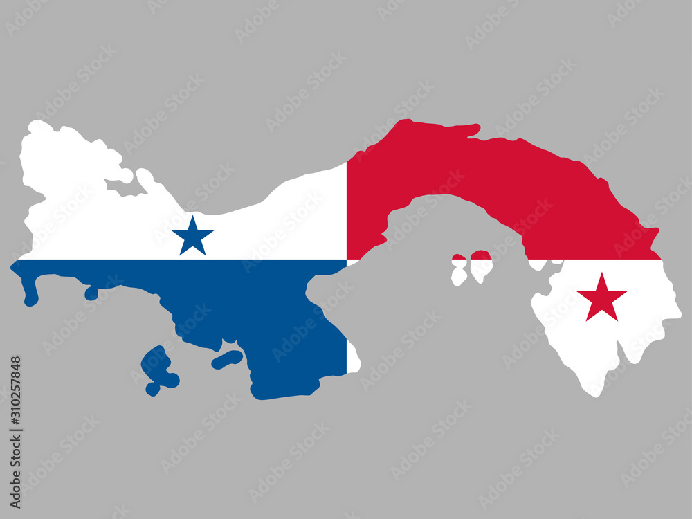 Panama Map flag Vector illustration Eps 10 Stock ベクター | Adobe Stock