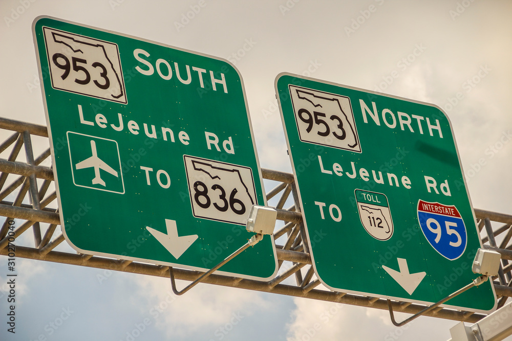 Miami, Florida / United States »; Spring 2017: Traffic signs in Miami ...