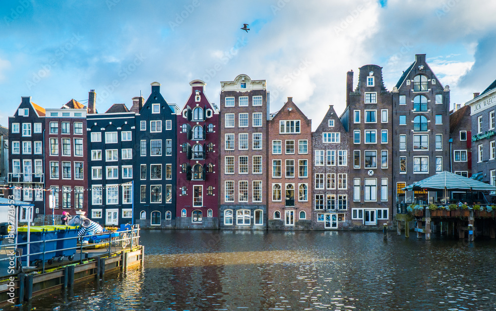 The dancing houses in Amsterdam . Famous spot for photography in the ...