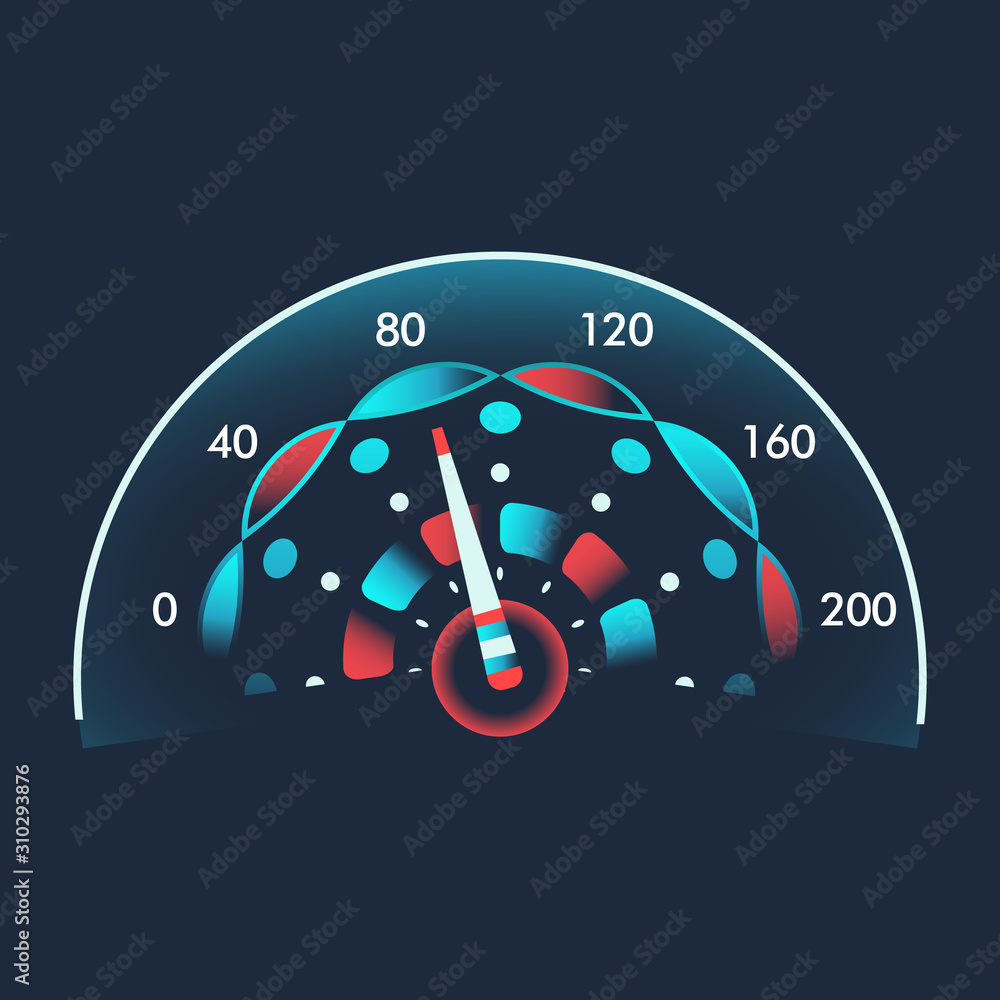 Isolated speedometers for dashboard. Device for measuring speed and ...
