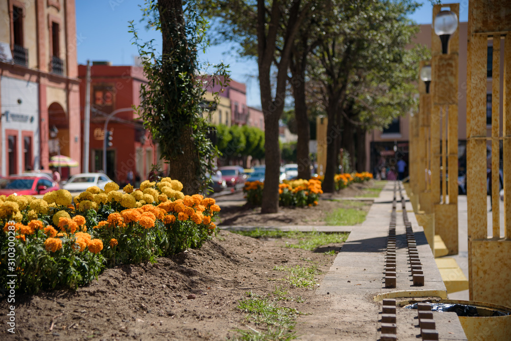 Queretaro / Mexico - Nov 2017 Santiago de Querétaro is the capital and ...