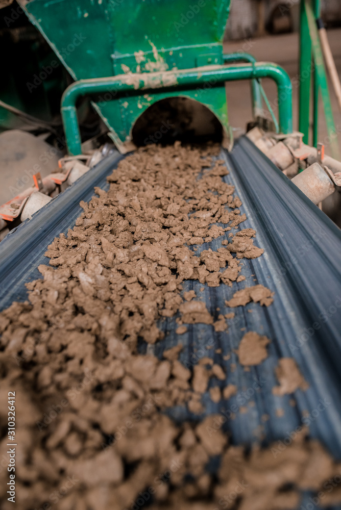 Plant for the production of bricks from clay. Plant for production ...
