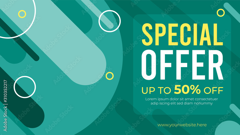 Special offer banner template. Promotion sale banner for website, flyer ...