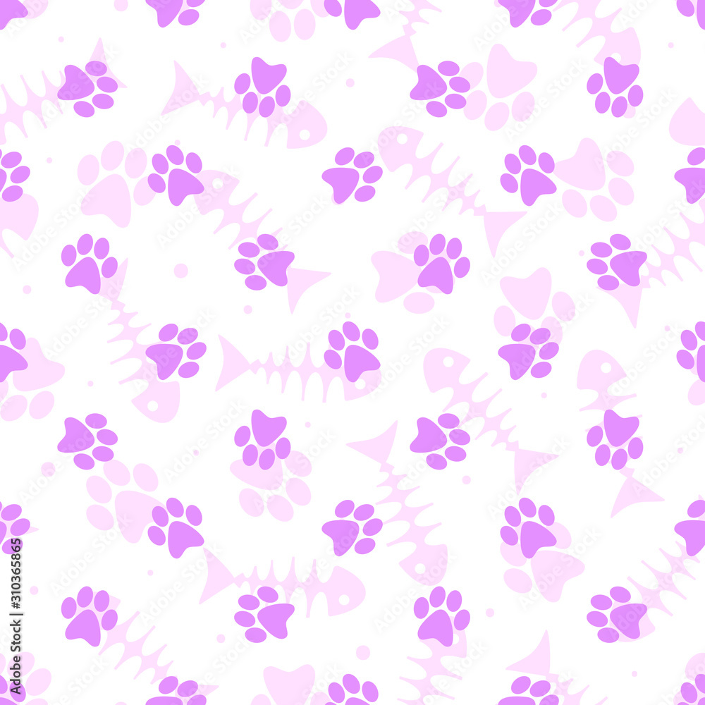 Pink Paw Print Wallpaper