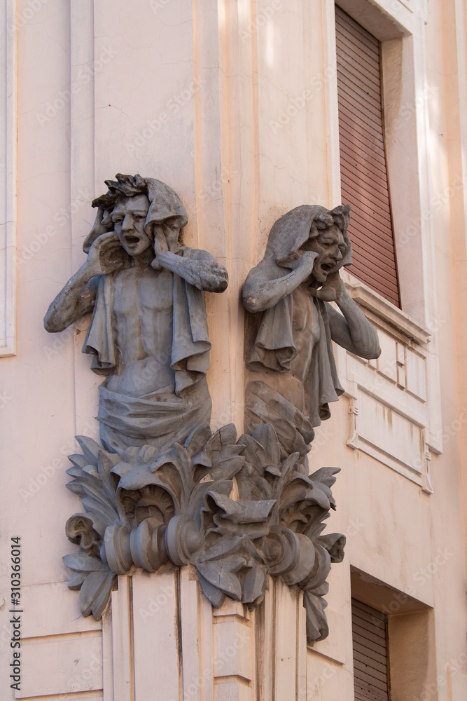 Statues along Marmontova Street (Marmontova Ulica) in Split, Croatia ...
