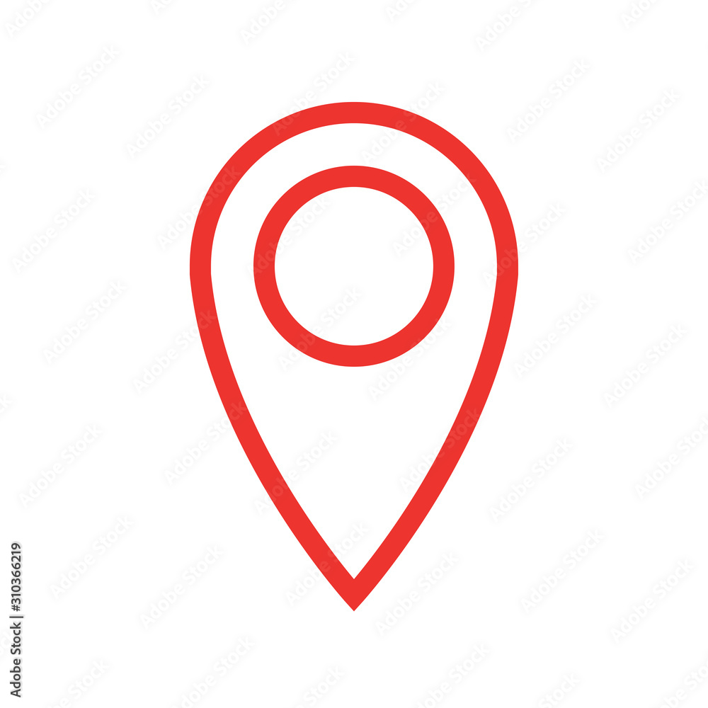 Vector icon search map. location place - Map pointer icon. GPS location ...