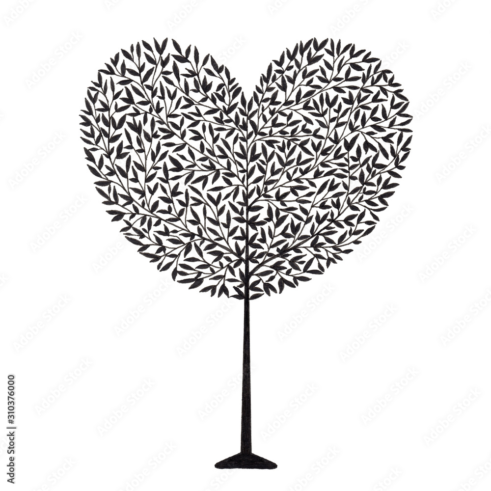 Heart Shaped Tree Tattoo