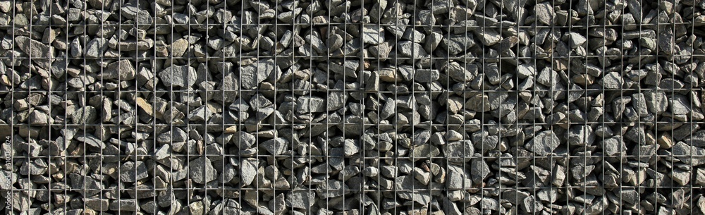 Gabion, texture, background. Gabion net and construction design. New ...