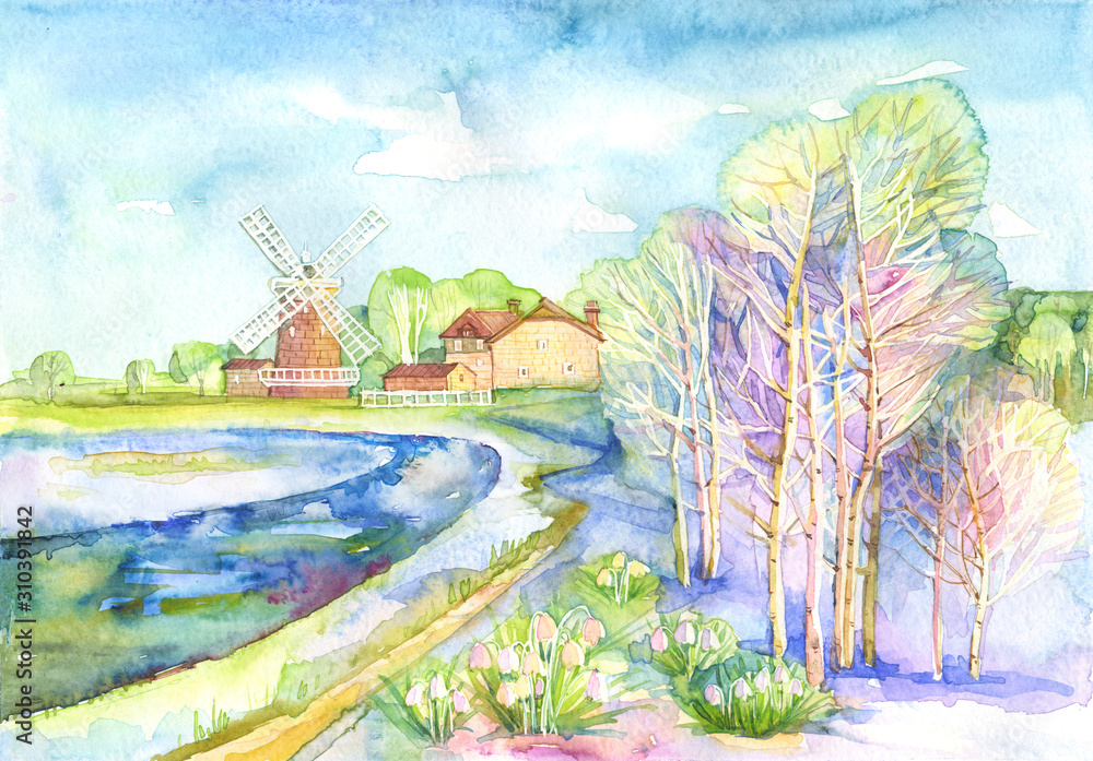 Spring Illustration Vintage