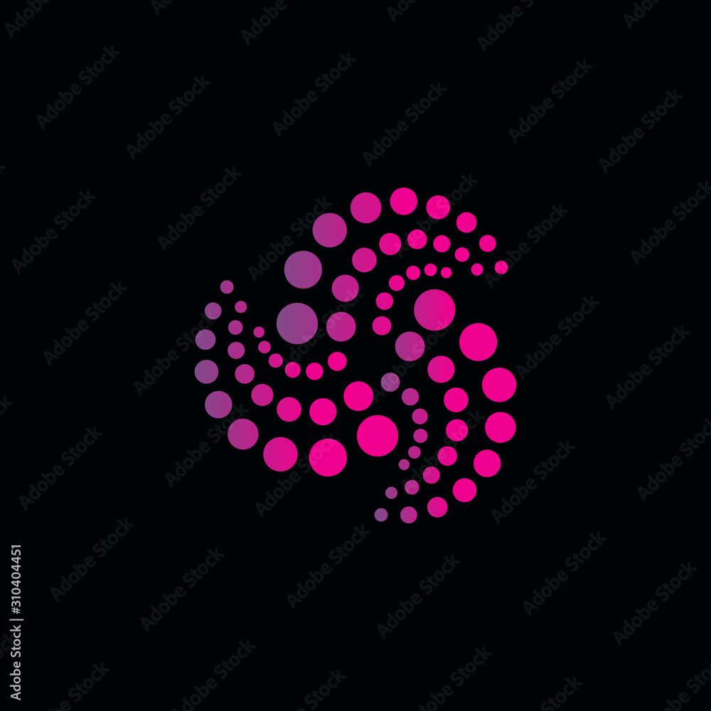 Abstract logo. Vector logo. Purple logo. Circle logo. Chemistry logo ...