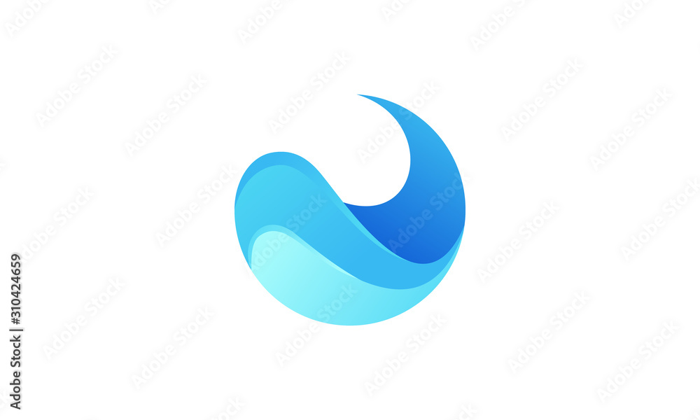 Water logo stock image circle shape Stock Vector | Adobe Stock