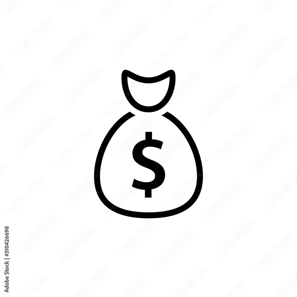 Money Bag Outline Clip Art at Dorothy Bufkin blog
