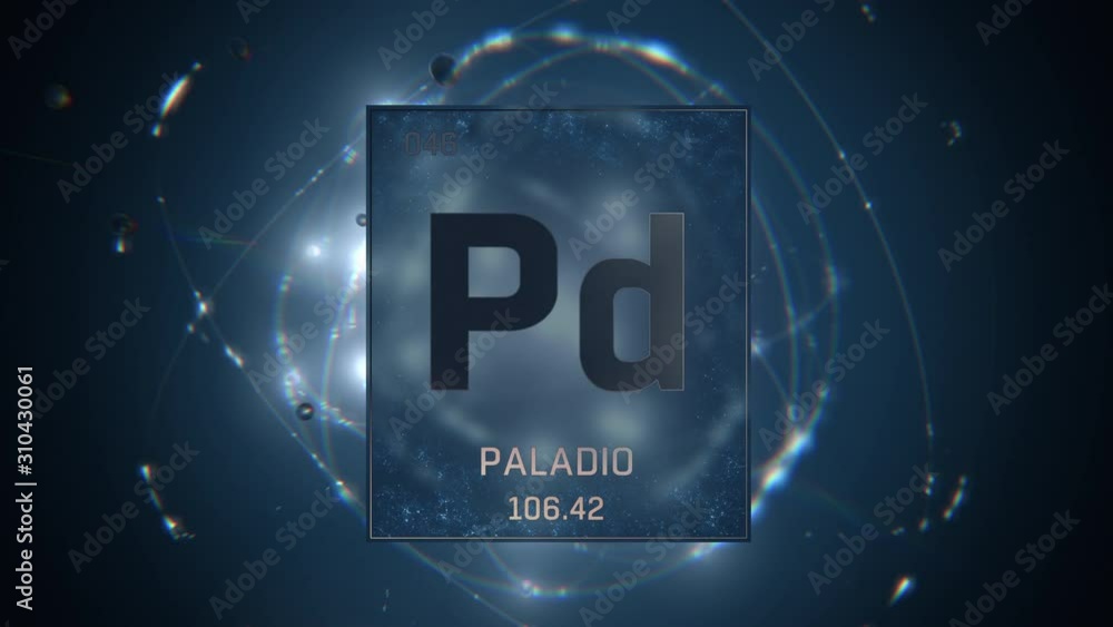 Silver as Element 47 of the Periodic Table. Seamlessly looping 3D ...