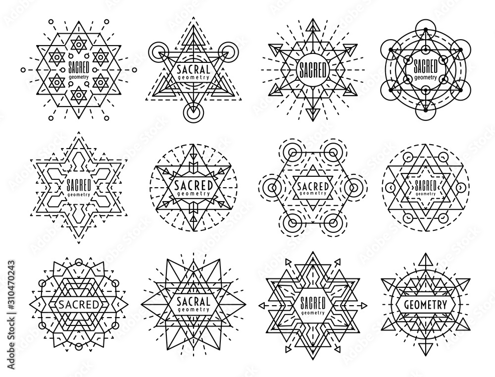 Sacred Geometry Line Art